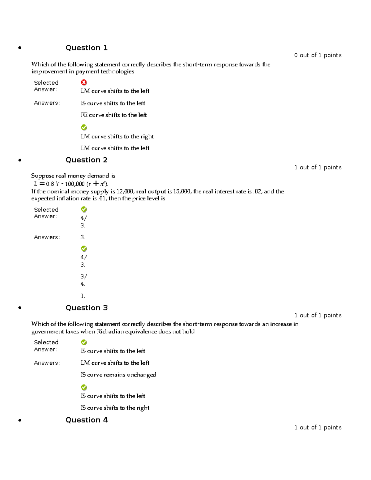 Bonus Assignment Questions - Question 1 0 out of 1 points Which of the ...