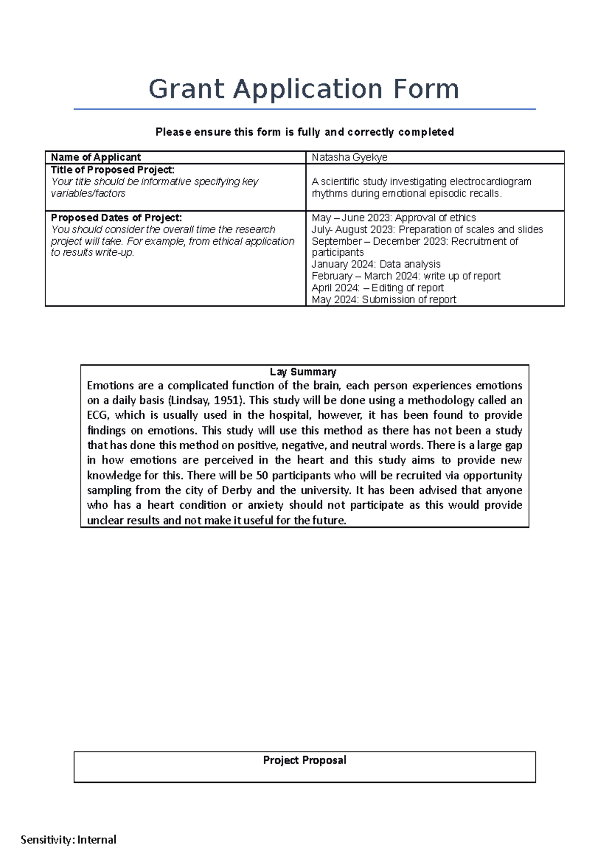 Grant Proposal - Grant Application Form Please ensure this form is ...