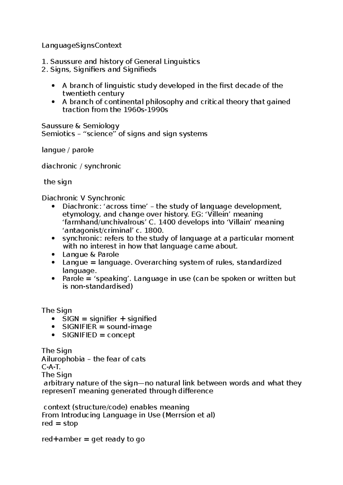 Language Signs Context - LanguageSignsContext Saussure and history of ...