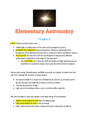Elem Astr Ch 1 - Lecture notes Chapter 1 Book Notes - Elementary ...