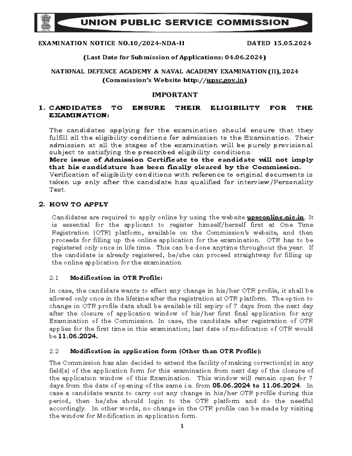 Ndaii 2024-E - notesa essay - EXAMINATION NOTICE NO. 10 /202 4 - NDA-II ...