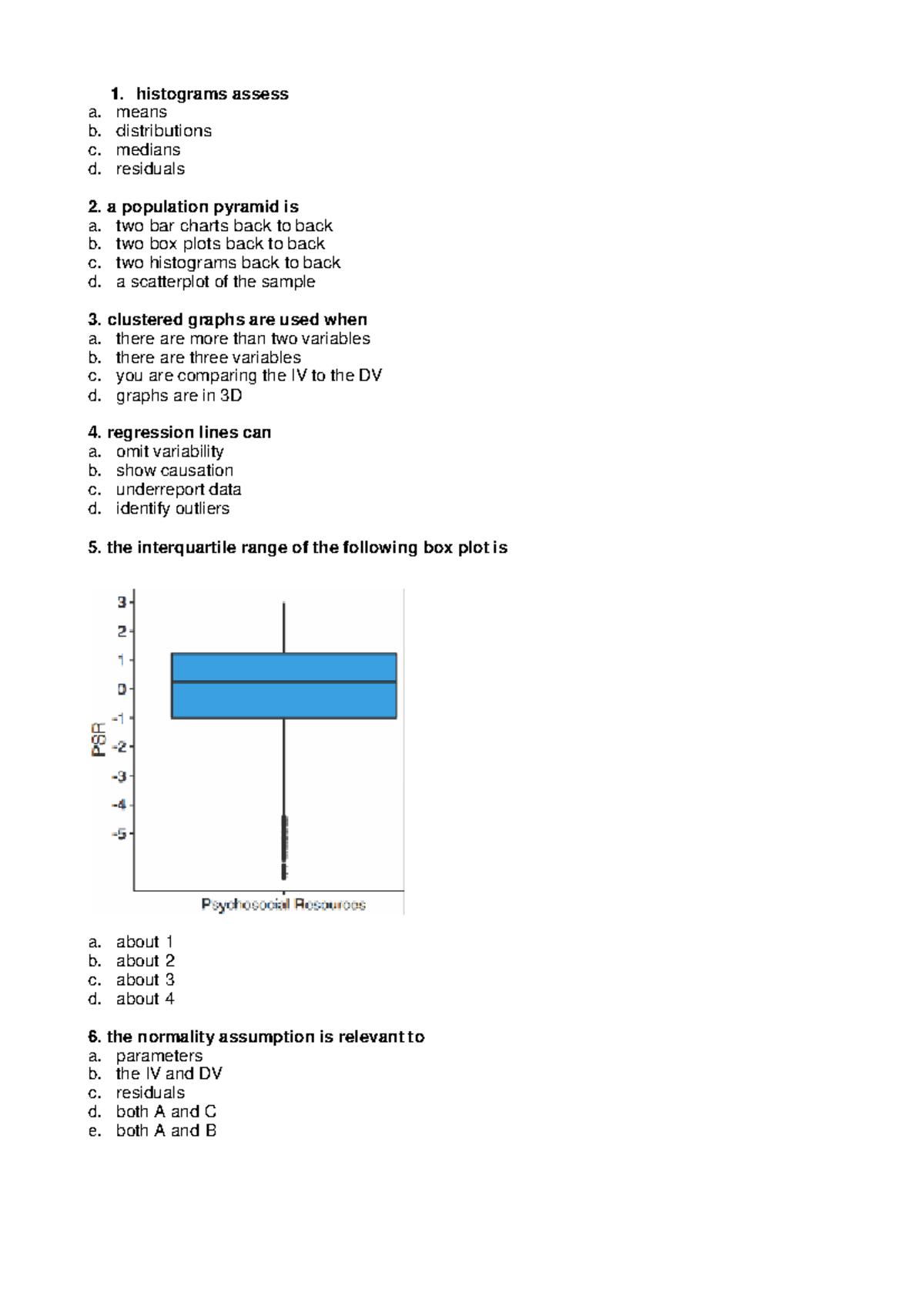 PSY3062 Revision MCQs updated 2 - Research methods & Theory - Studocu