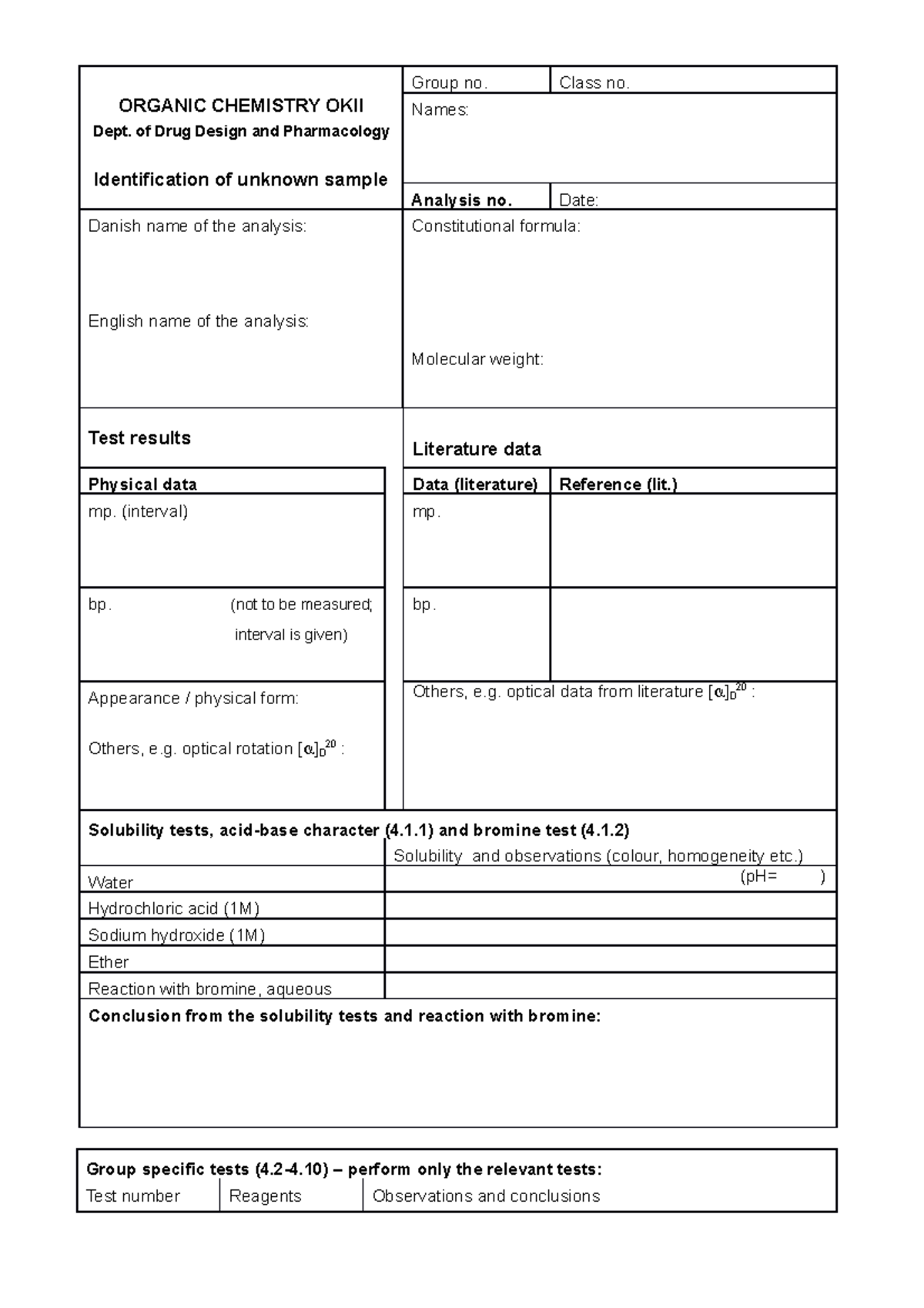 Report Scheme Substance identification 2021 - ORGANIC CHEMISTRY OKII ...