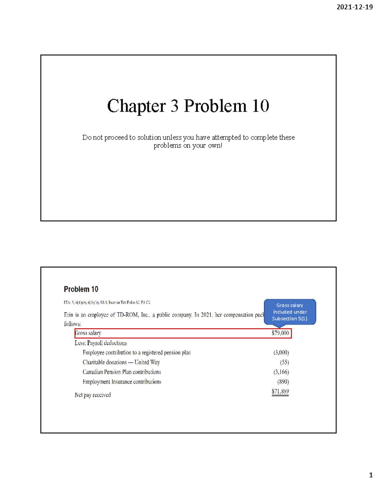 Chapter 3 - Example 1 Guide - ACTG 3P41 - Chapter 3 Problem 10 Do not ...