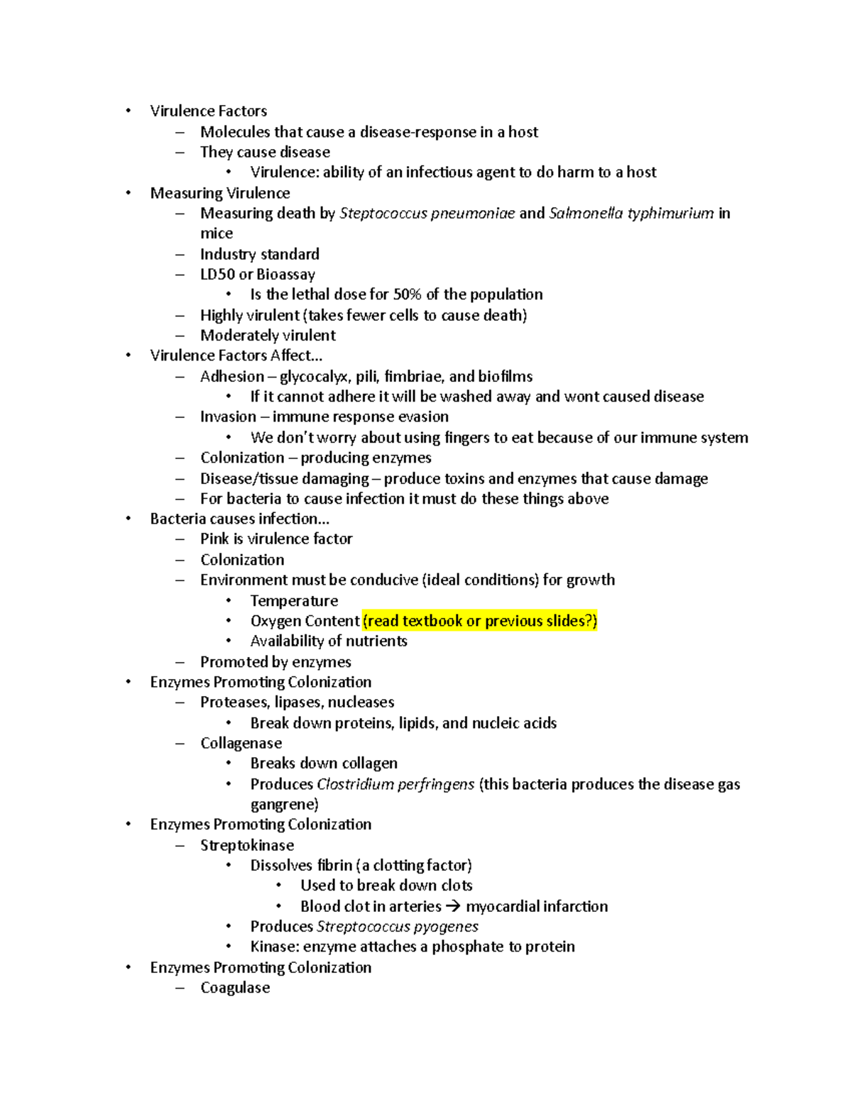 Microbial Disease - Lecture notes week 8 - Virulence Factors Molecules ...
