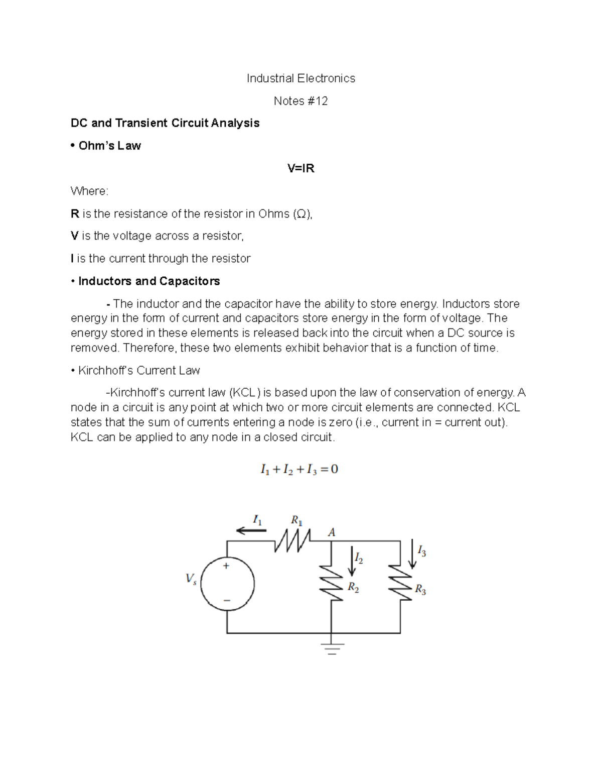 Industrial Electronics(Notes 12) - Industrial Electronics Notes # DC ...