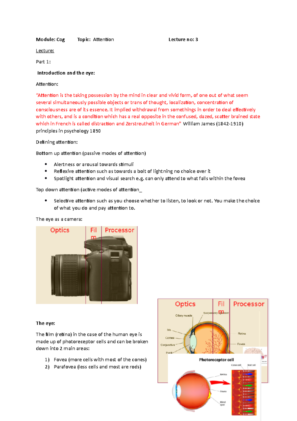 Cog Lecture 3 Attention Module Cog Topic Attention Lecture No 3 Lecture Part 1
