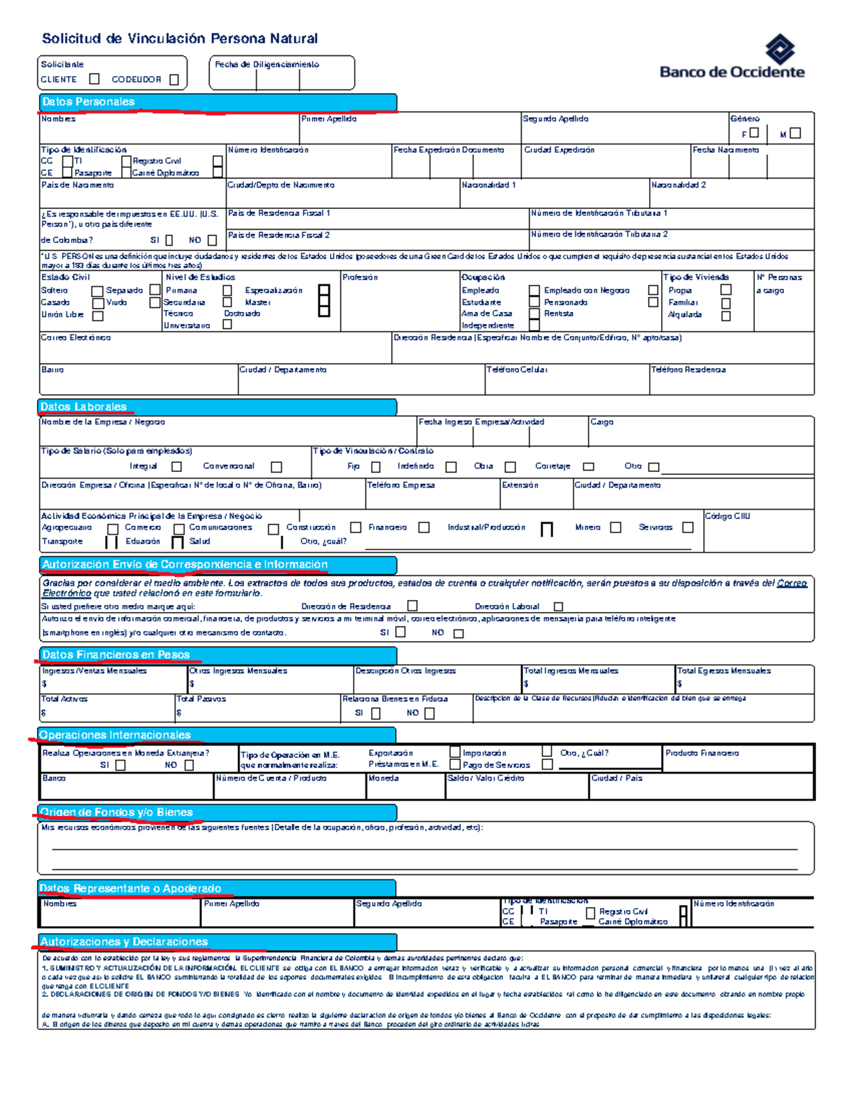 Formato bancario - información - Solicitante CLIENTE CODEUDOR Mis ...