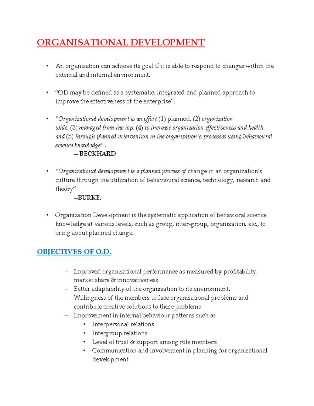 Organisational Development 2020 - ORGANISATIONAL DEVELOPMENT An ...