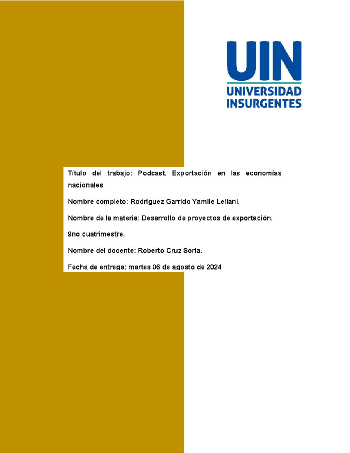 Rodriguez yamile podcastexportacion - Título del trabajo: Podcast ...
