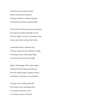 Poem - poem - In the alchemy of atoms, secrets unfurl, In the dance of ...