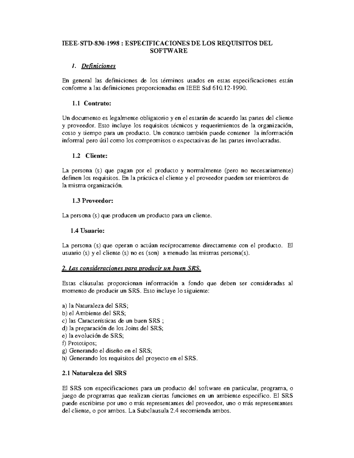 Ieee830 esp - IEEE Requerimientos - IEEE-STD-830-1998 ...