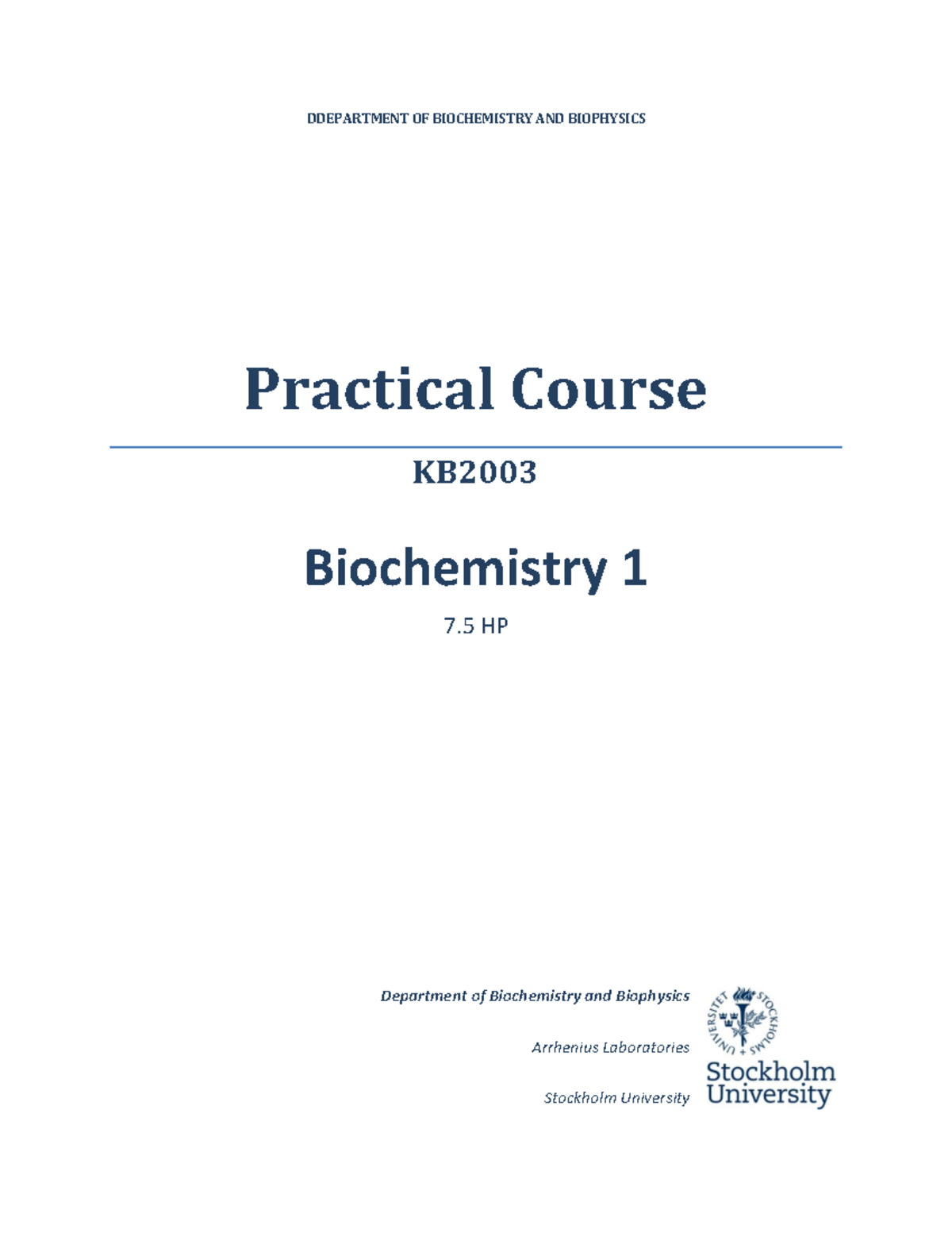 Biokemi I - Labcompendium 2019 - DDEPARTMENT OF BIOCHEMISTRY AND ...