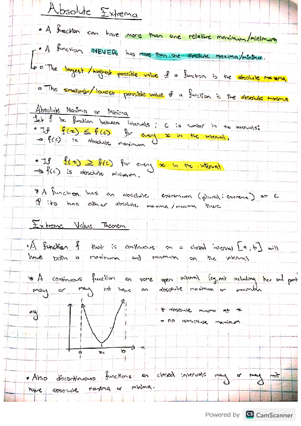 Absolute Extrema Notes Absolute Extrema A Function Can Have More Than One Relative A Function