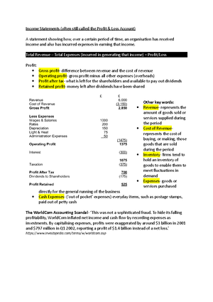 Lecture 4 – Statement of Financial Position - Lecture 4 – Statement of ...