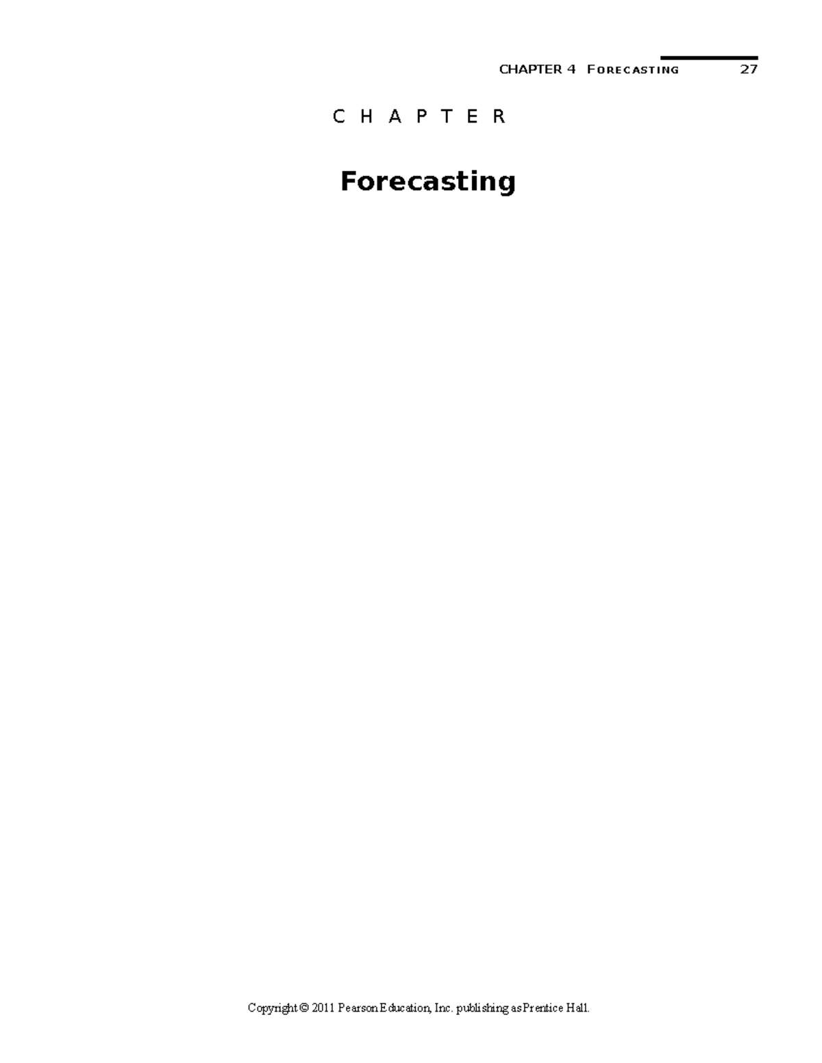 350757467 Chapter 4 Forecasting Solution Manual doc - C H A P T E R ...