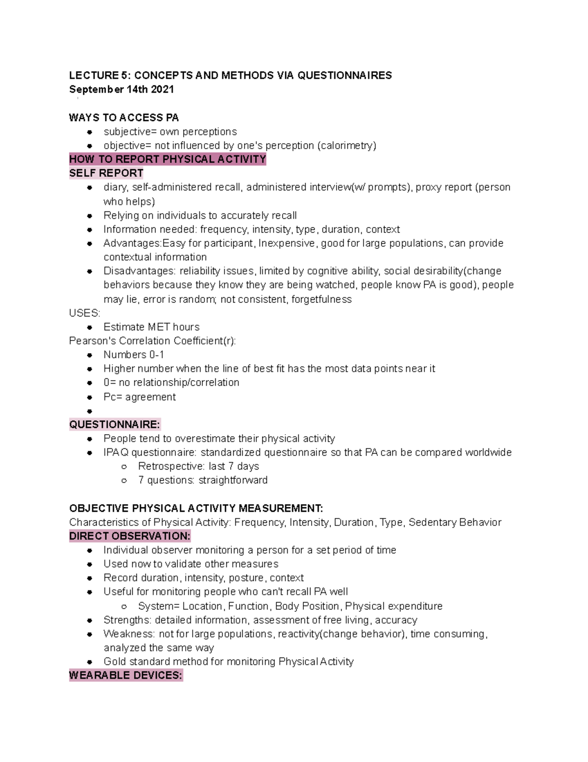Unit 1- Lecture 5: Concepts and Methods Via Questionnaires - LECTURE 5: CONCEPTS AND METHODS VIA ...