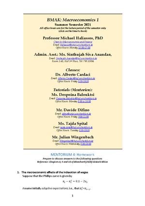 BMAK 2023 PS2 With Answers May19th - Problem set 2: The short-run ...