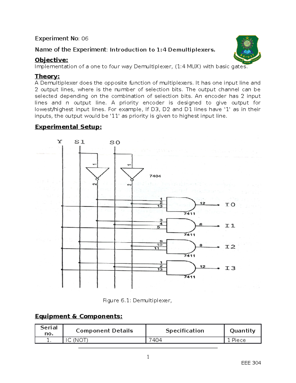 Experiment 06 Lab On Multiplexer Experiment No 06 Name Of The Experiment Introduction To 8702