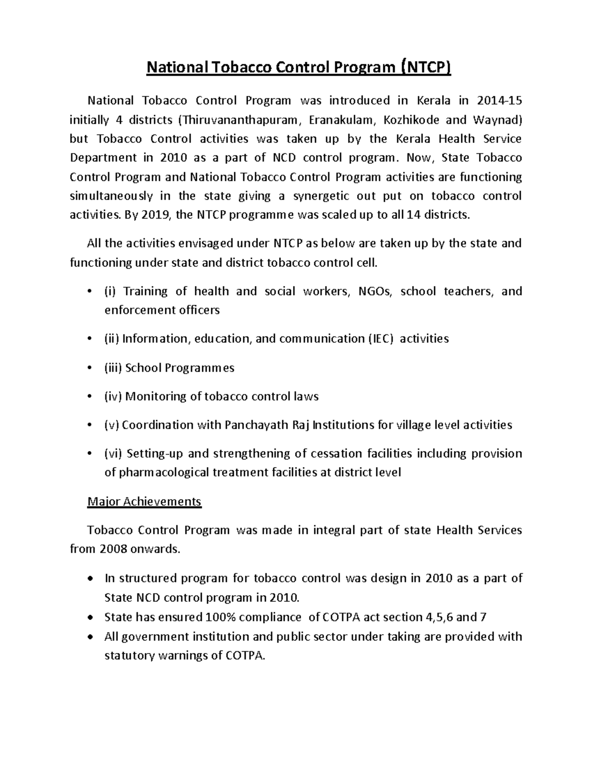 National Tobacco Control Prgm - Now, State Tobacco Control Program and ...