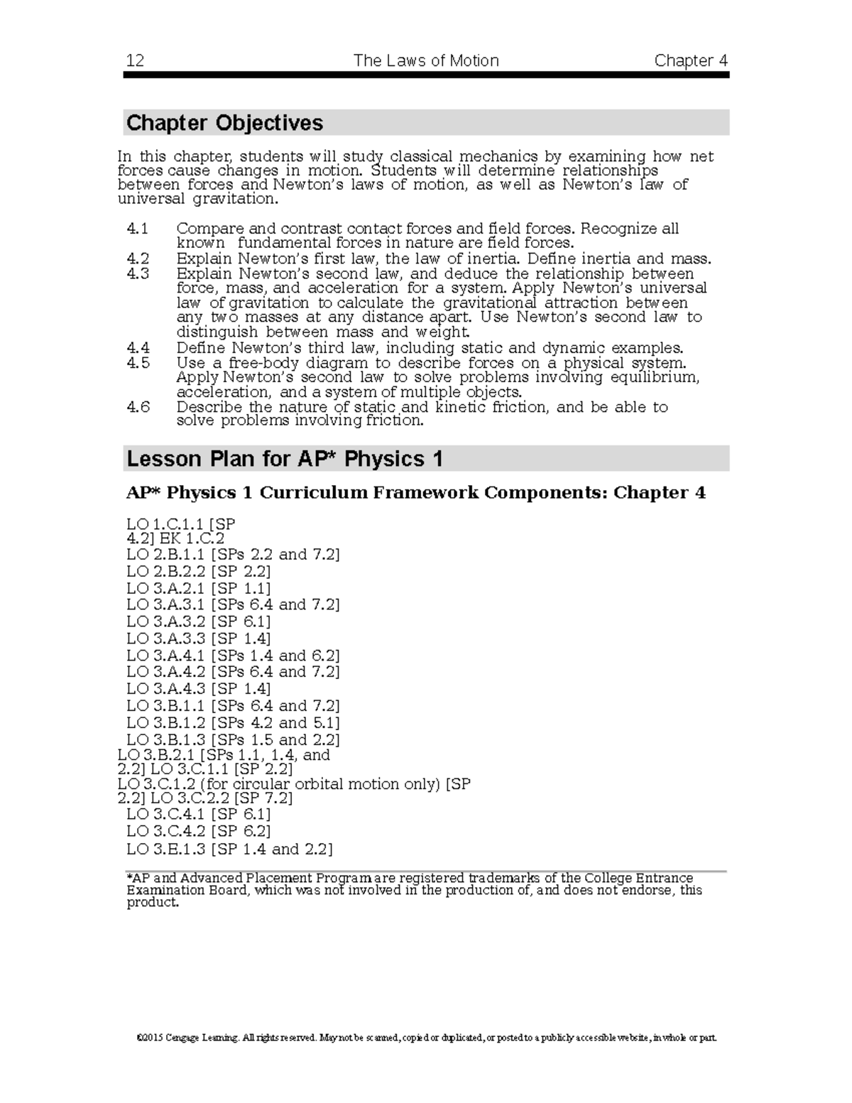 Week004-005 Laws of Motion - In this chapter, students will study ...