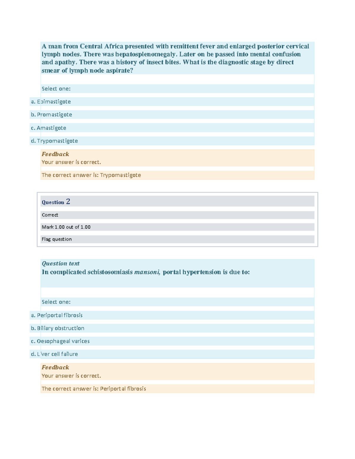 Para Q 1 - a practice materials - A man from Central Africa presented ...