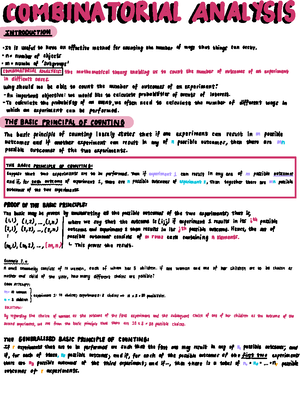 Probability Theory and Statistics 114 Module Summary - PROBABILITY THEORY AND STATISTICS 114 WEE ...