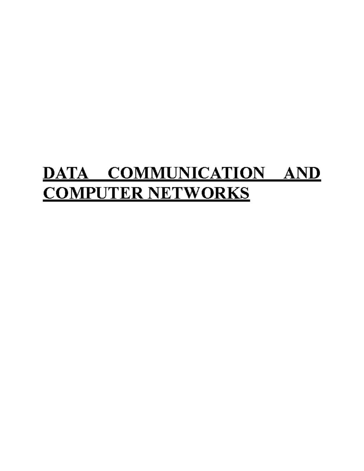 Cosc 051 Lecture Notes 1 Data Communication Computer Networks And 9