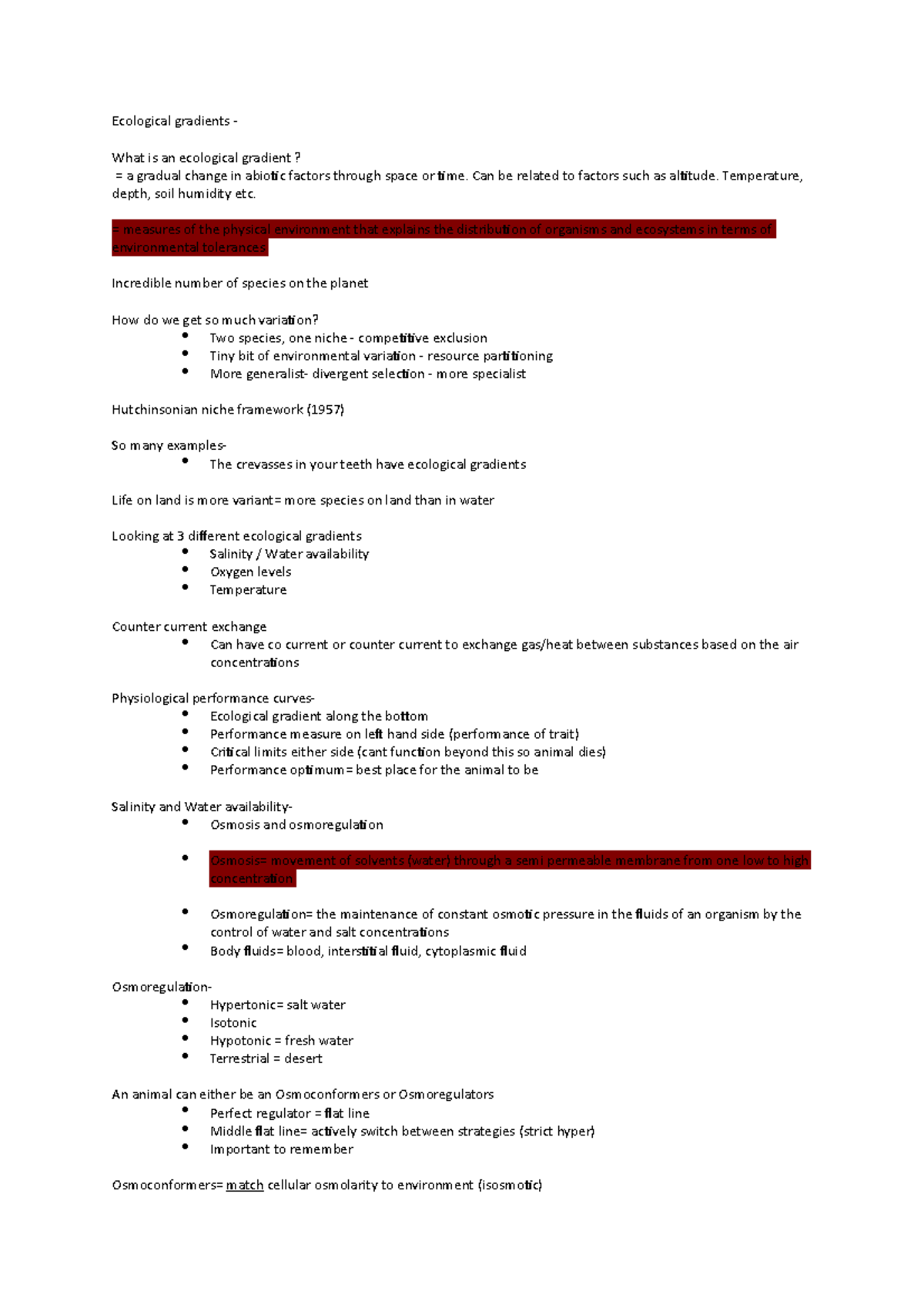 L6 Ecological gradients - Ecological gradients - What is an ecological ...
