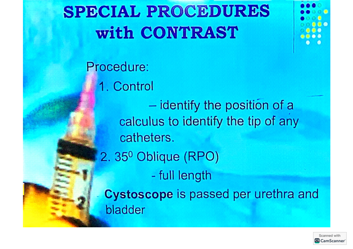 2 - Contrast - SPECIAL PROCEDURES) with CONTRAST 2 Procedure: 4 ...