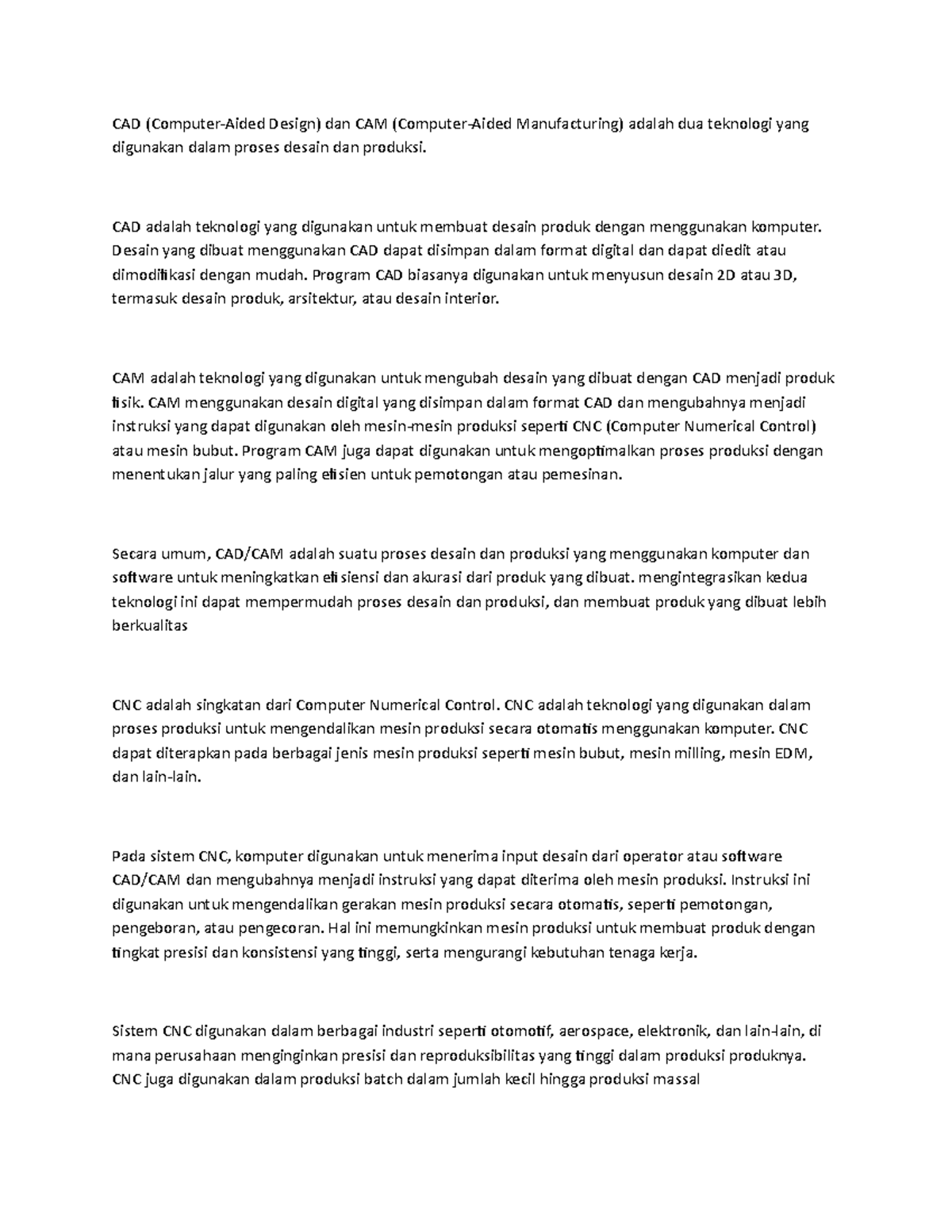 Cadcam Pengertiancomputer Aided Manufacturing Cad Computer Aided Design Dan Cam Computer