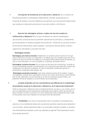 Cuestionario 4 ed a distancia - Comenzado el domingo, 6 de noviembre de 2022, 10: Estado ...