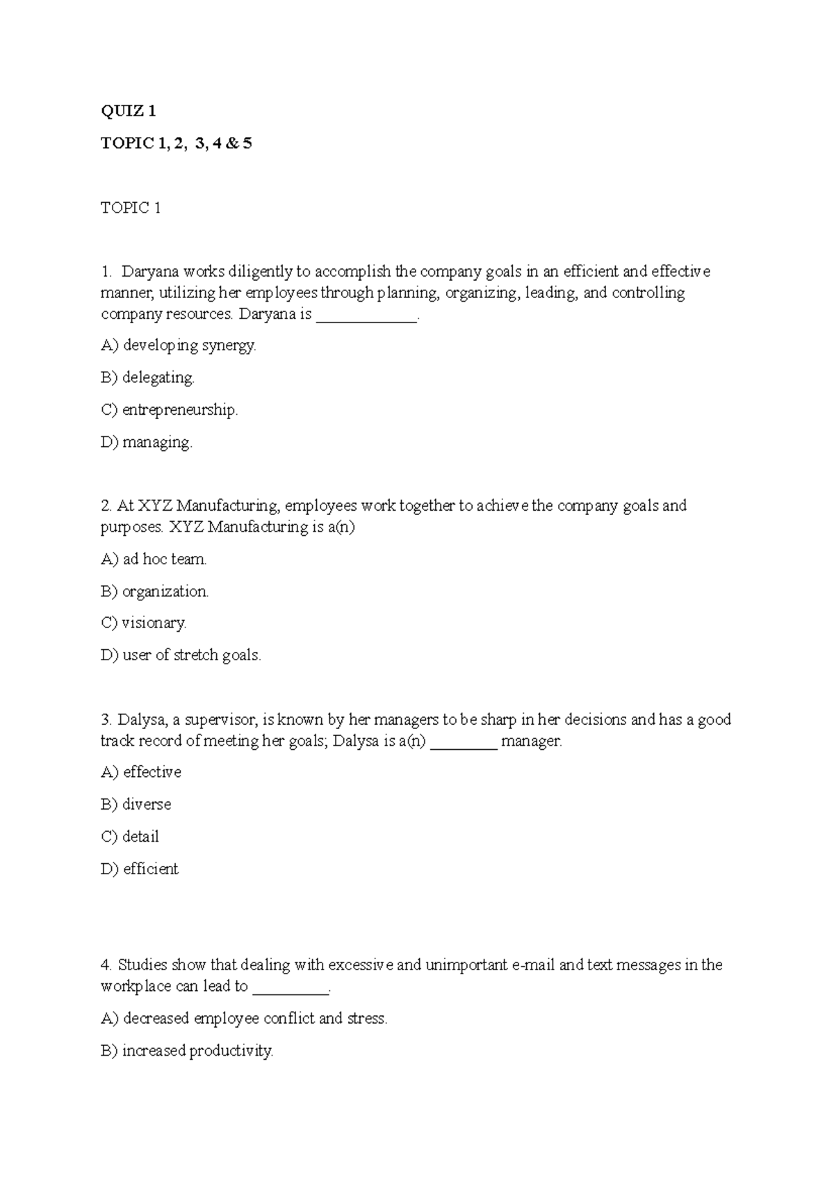 PAST Semester QUIZ 1 BPMN1013 A201 Without Answers PRINCIPLES OF