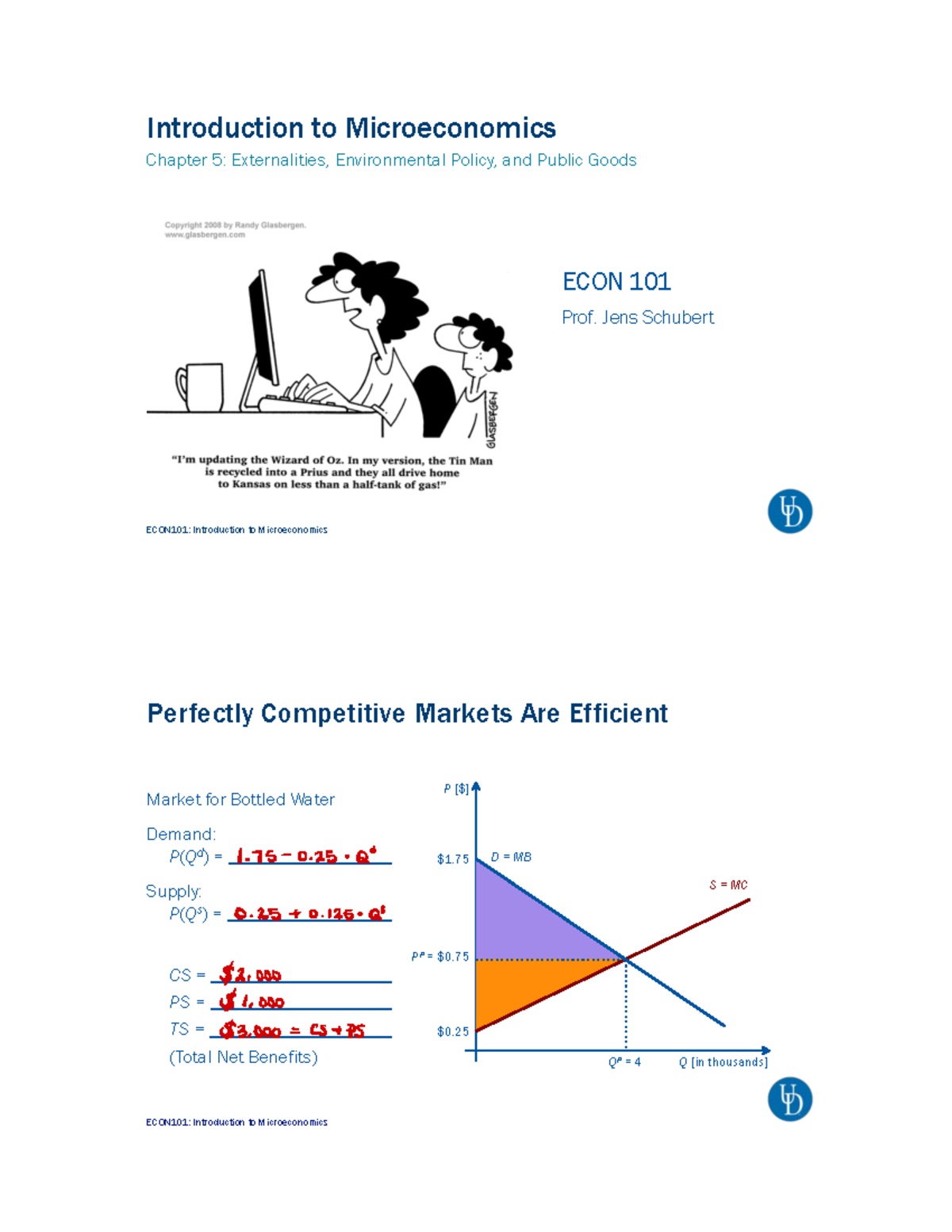 ECON Chapter 5 Notes - Introduction to Microeconomics ECON 101 Prof ...