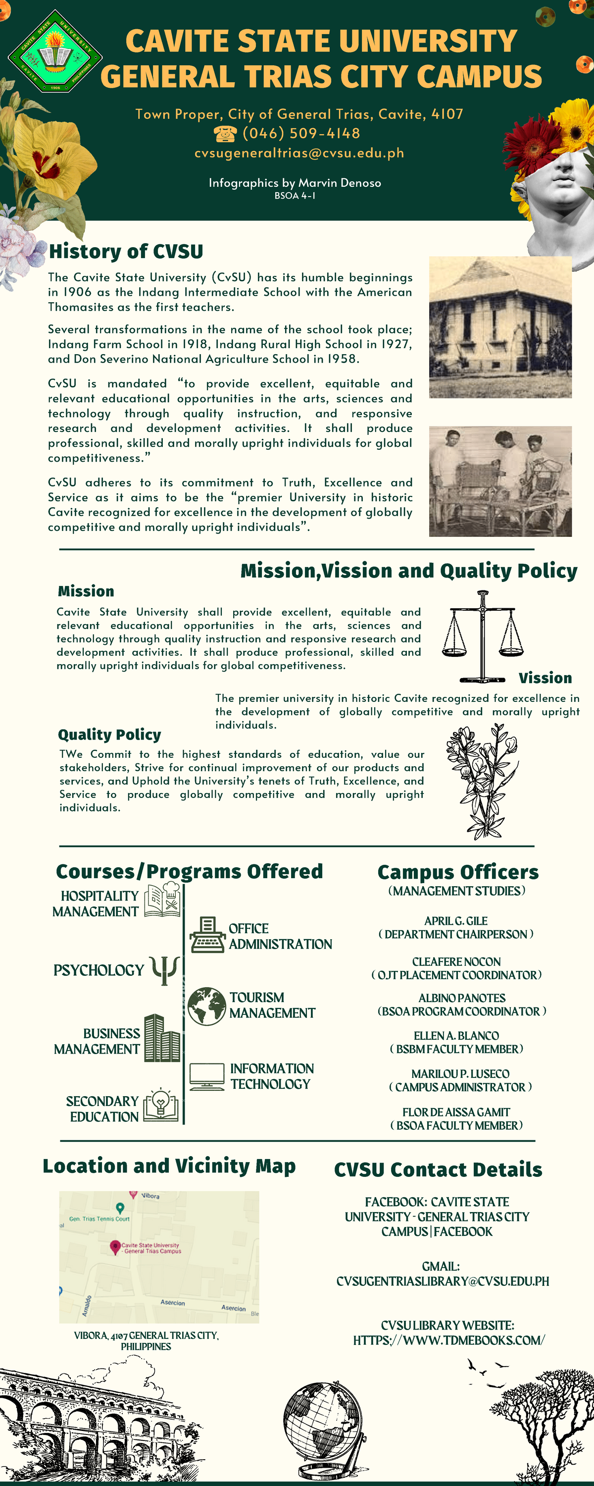 Infographic by Marvin Denoso BSOA 4-1 - CAVITE STATE UNIVERSITY GENERAL ...