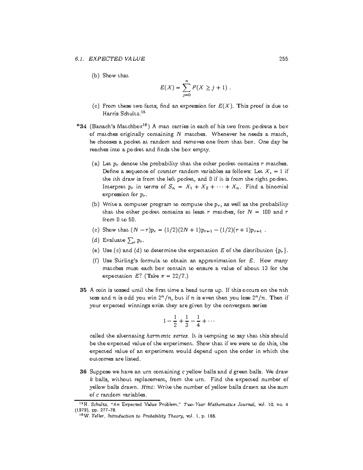 Prob book-263-283 - Prob book-263-283 - 6. EXPECTED VALUE 255 (b) Show ...