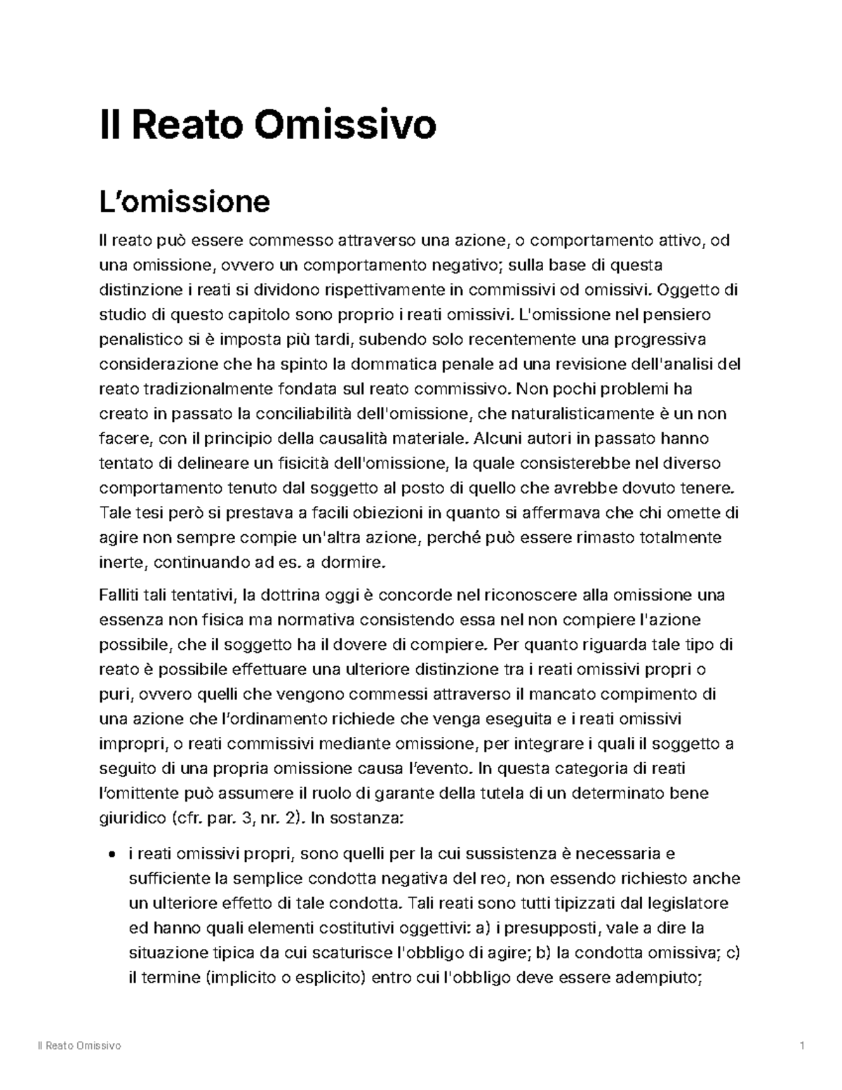 Il Reato Omissivo - oajbahg - Il Reato Omissivo Lʼomissione Il reato ...