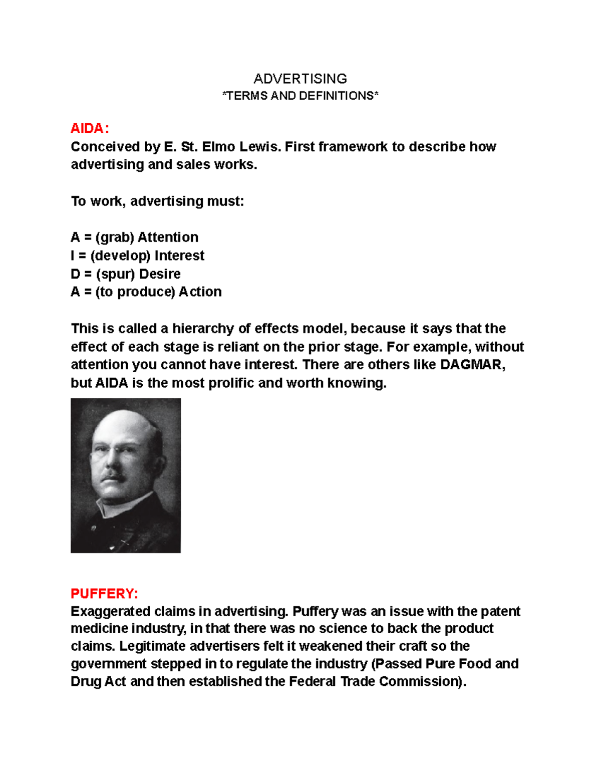 Advertising - These notes discuss the root history and definitions ...