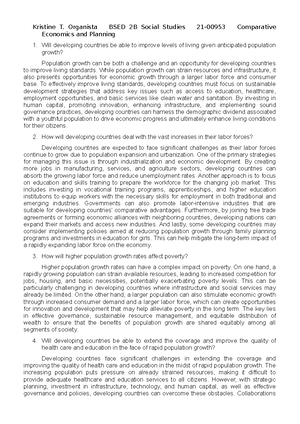 Comparative Economic Planning Syllabus Course Name Comparative