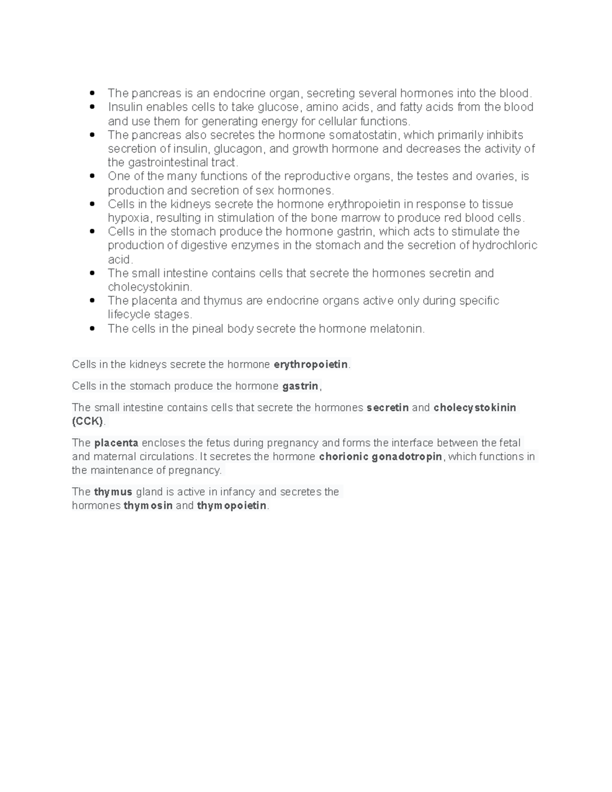 The exocrine system - Animal Anatomy and Physiology - The pancreas is ...