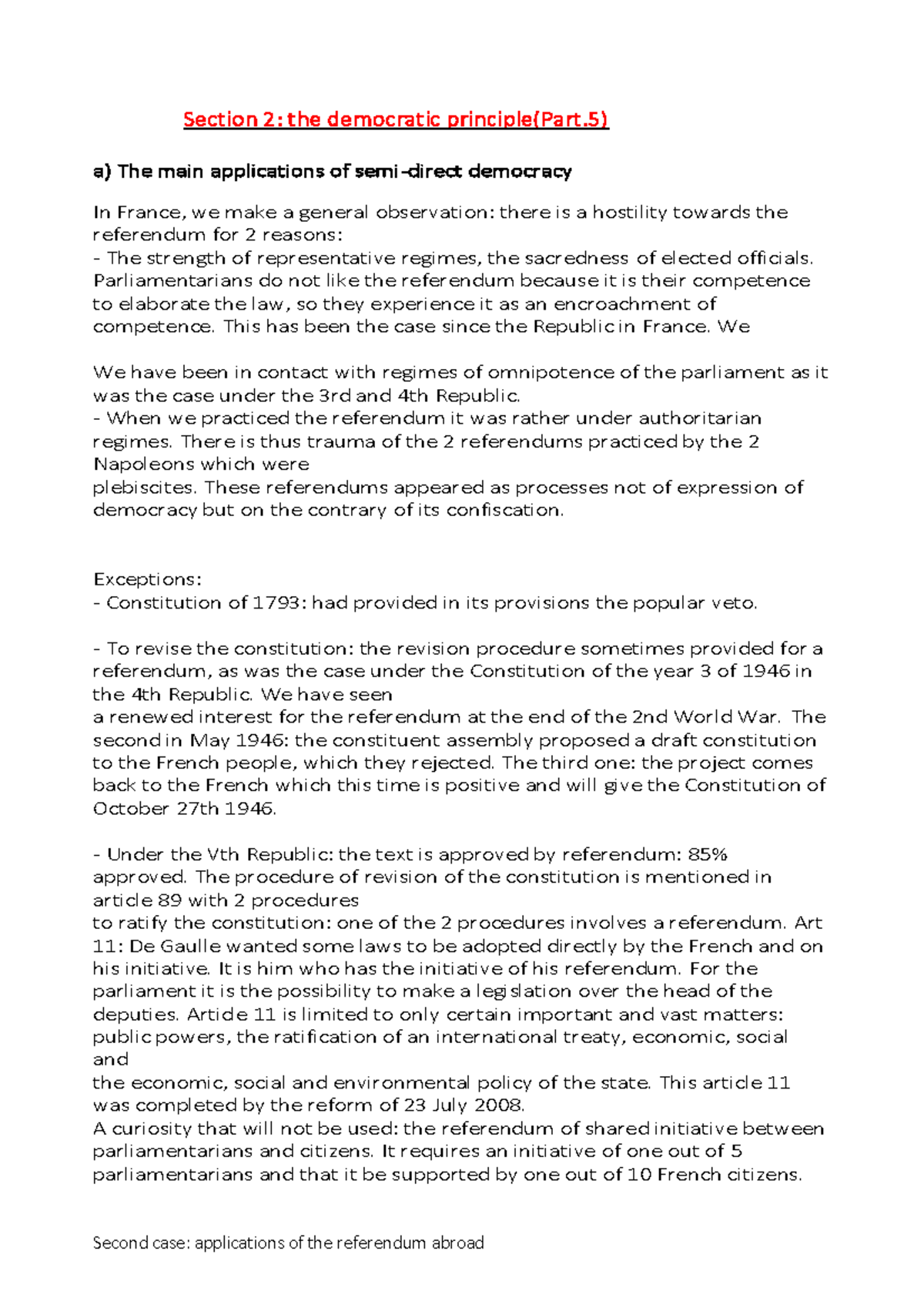 Chapter 3 Section 2 Part.5 - Section 2 : the democratic principle(Part ...