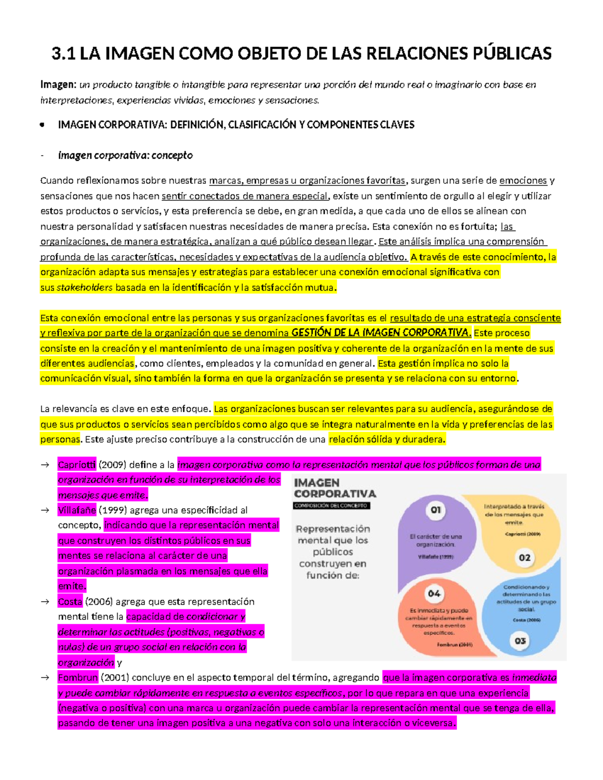 3 modulo - resumen - 3 LA IMAGEN COMO OBJETO DE LAS RELACIONES PÚBLICAS Imagen: un producto ...