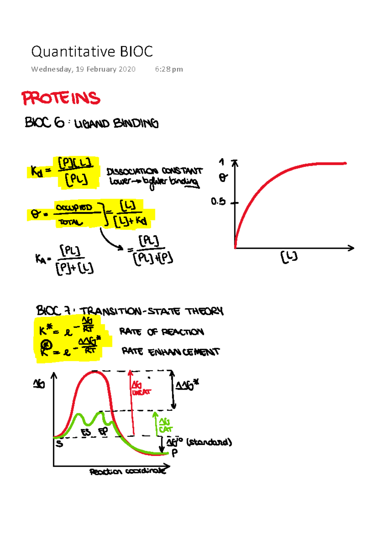 BIOC Formulas (Proteins and Molecular Bio) - Quantitative BIOC ...