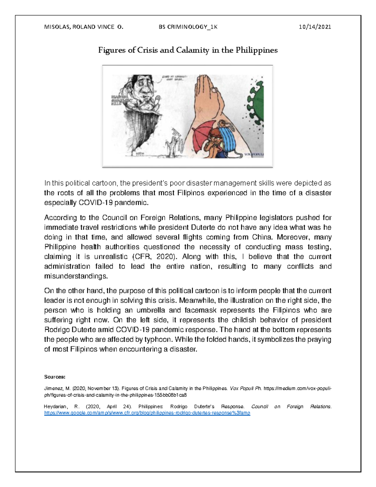 Political Cartoon: Analysis regarding American History - readings in ...