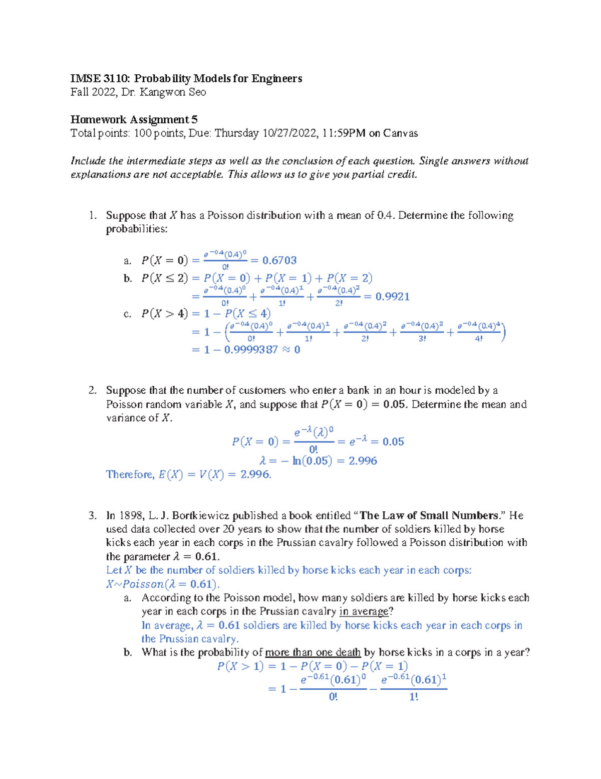 IMSE 3110-HW5-F22 solution - IMSE 3110: Probability Models for ...