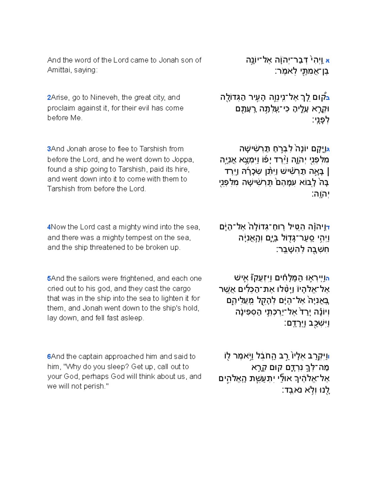 Book Of Jonah - And the word of the Lord came to Jonah son of Amittai ...