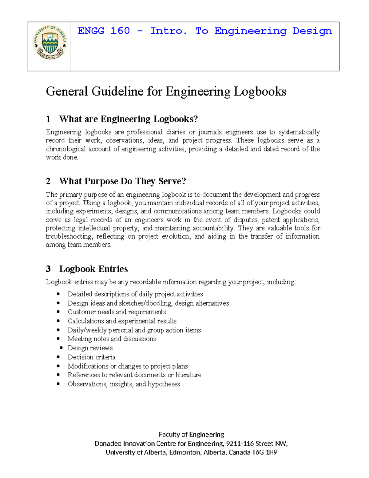 General Guidelines for Engineering Logbooks - updated Jan 26 2024 ...