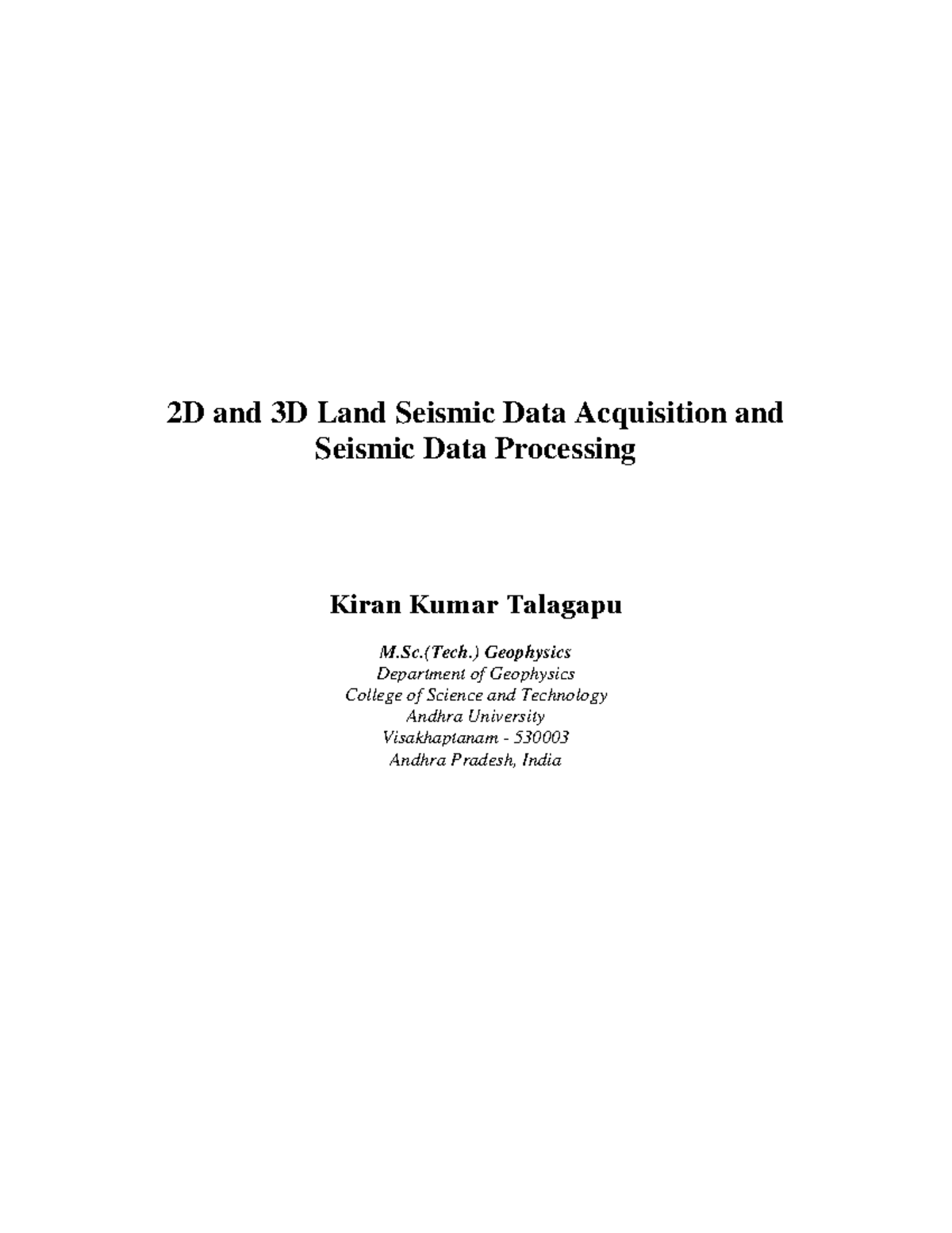 2d and 3d seismic acquisition and seismic data processing ( PDFDrive ...