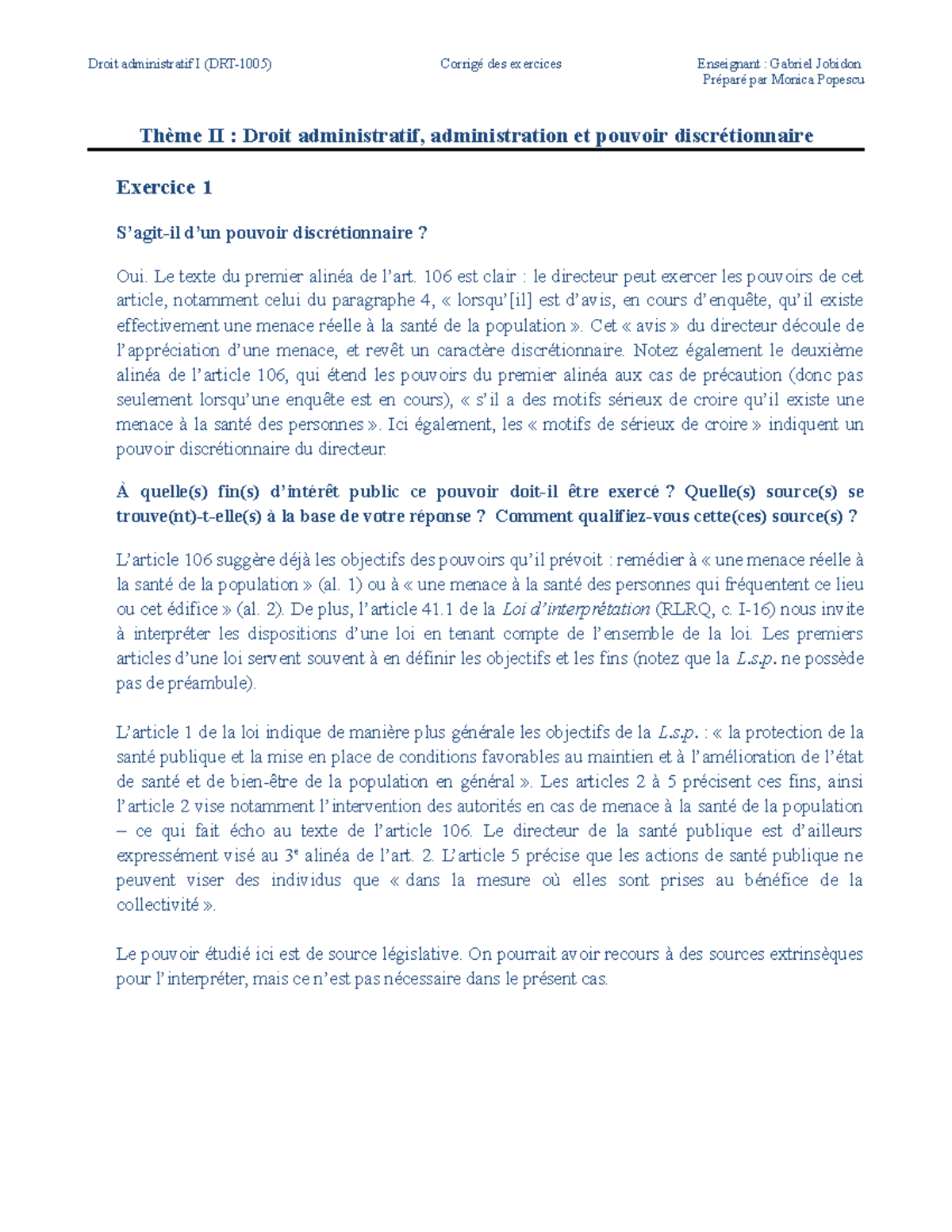 005 Corrig%C3%A9 exercices %28Th%C3%A8me II%29 - Droit administratif I ...