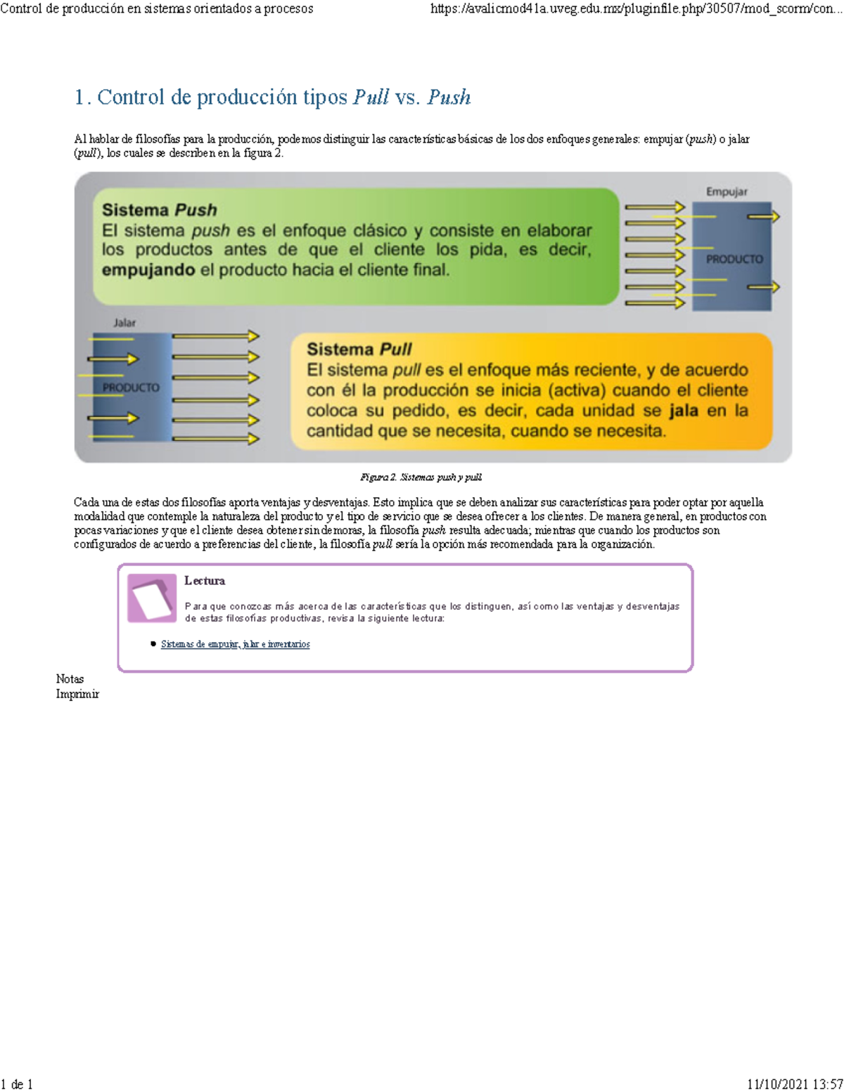 1. Control de producción tipos Pull vs. Push - 1. Control de producción ...